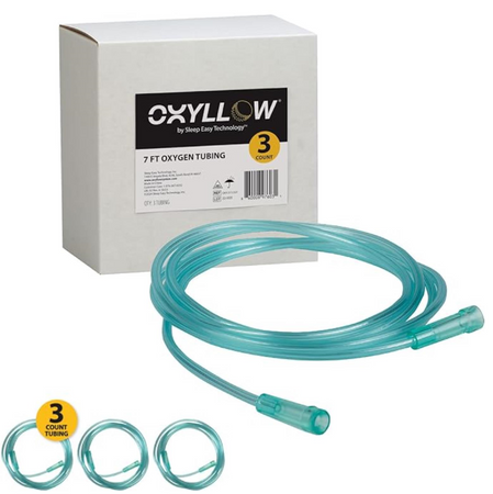 Oxyllow Oxygen Tubing: 3 Sets | 7 Foot Crush-Resistant Oxygen Tubing S ...